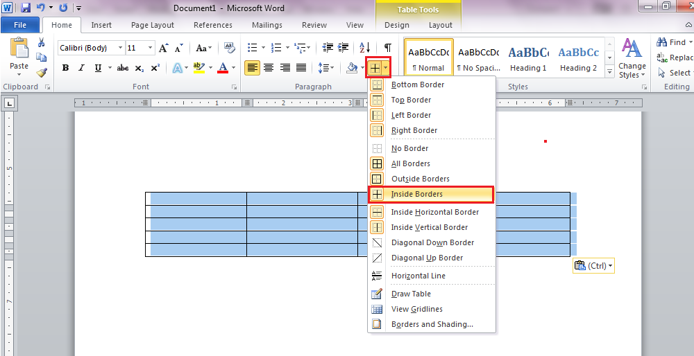 How To Apply Border And Shading In Table Design Computer Tips And