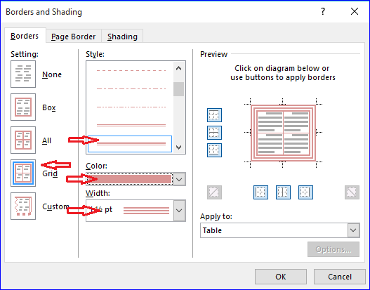How to apply border and shading in table design – Computer Tips and ...